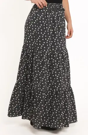 PETAL & PUP Floral Tiered Maxi Skirt