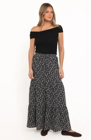 PETAL & PUP Floral Tiered Maxi Skirt