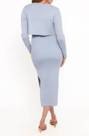 PETAL & PUP Tagum Midi Dress And Cropped Jacket Set