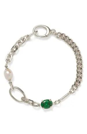 Lady Grey Aria Bracelet - Silver/green
