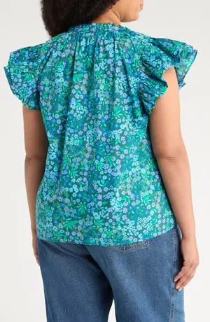 SUGARLIPS Floral Ruffle Top