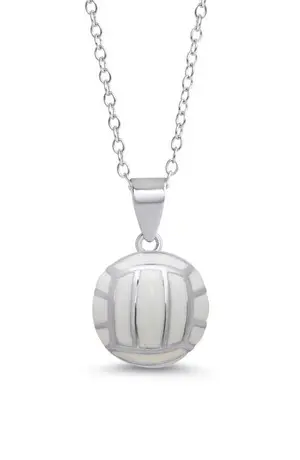 LILY NILY 3d Volleyball Pendant Necklace - Silver