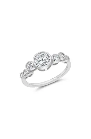CRISLU Stardust Cubic Zirconia Ring - Pure Platinum/clear Stone