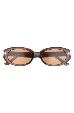AIRE Affinity 52mm Oval Sunglasses - Chocolate/brown Mono