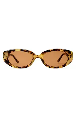 AIRE Affinity 52mm Oval Sunglasses - Mottled Tort/brown Mono