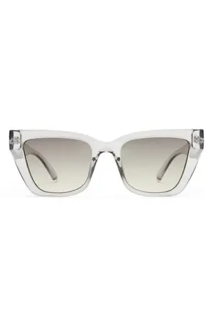 Le Specs Le Coeur 53mm Cat Eye Sunglasses - Smoke/khaki Grad