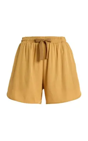 SANDERLAK Viscose Poplin Drawstring Short - Yellow