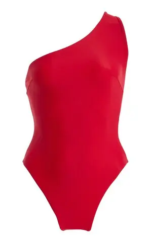 ZIAH Leme Asymmetric One-piece Swimsuit - Red