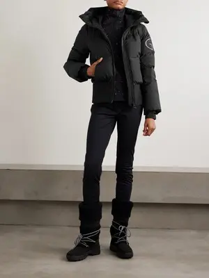 Goldbergh Village Hooded Quilted Down Ski Jacket - Black