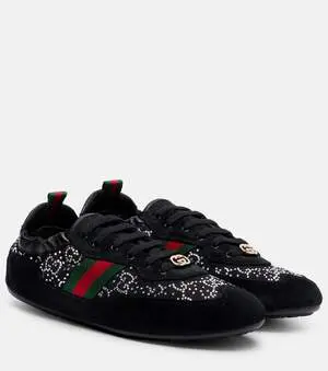 Gucci Suede-trimmed Sneakers