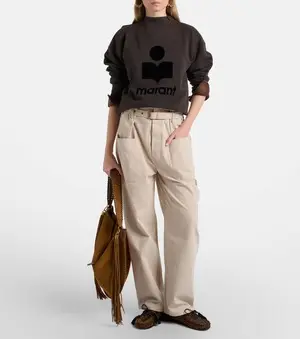 MARANT ETOILE Moby Logo Cotton-blend Sweatshirt