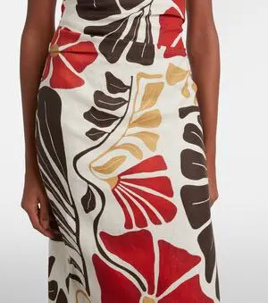 SIR. Julietta Floral Linen Midi Dress - Multicoloured