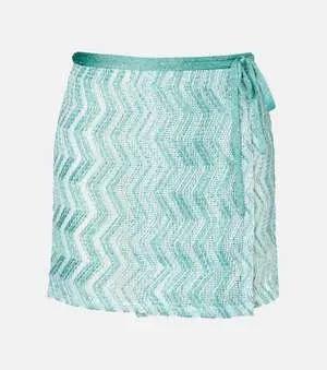 Missoni Zigzag Wrap Skirt - Blue