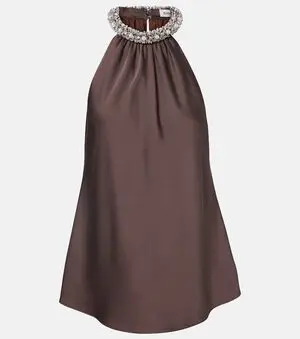 Simkhai Embellished Satin Top