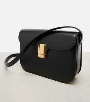 Calvin Klein Tilla Small Leather Shoulder Bag - Black