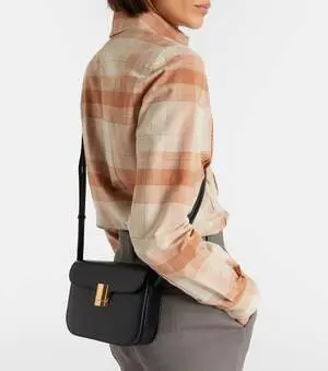 Calvin Klein Tilla Small Leather Shoulder Bag - Black