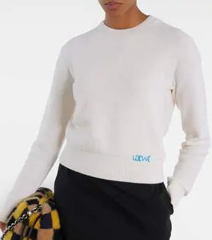 Loewe Logo Embroidered Wool Sweater