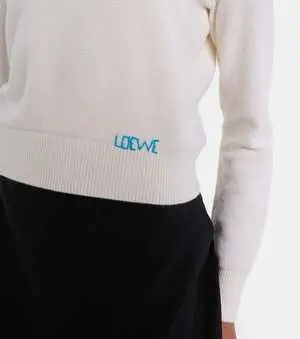 Loewe Logo Embroidered Wool Sweater