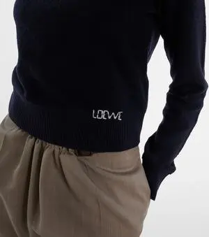Loewe Logo Embroidered Wool Sweater