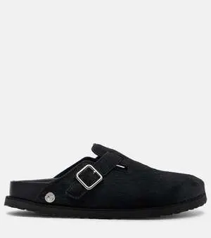 BIRKENSTOCK Calf Hair Clogs - Black