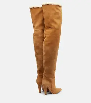 Paris Texas Elsa Suede Over-the-knee Boots - Beige
