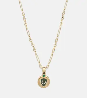 FOUNDRAE 18kt Yellow Necklace With Emerald And Diamonds