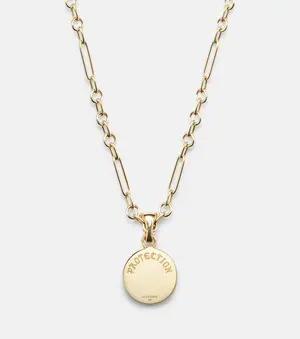 FOUNDRAE 18kt Yellow Necklace With Emerald And Diamonds