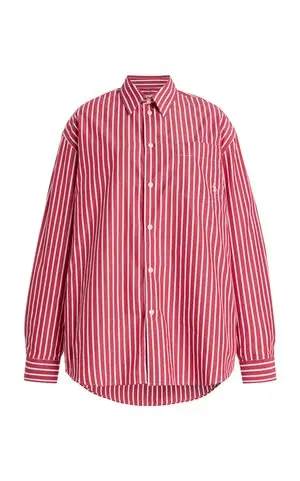 SPORTY & RICH Oversized Striped Button-down Shirt