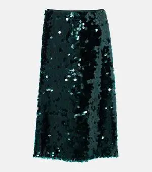 Vince Lucite Sequined Midi Skirt