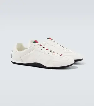 Gucci Leather Shift Sneakers - White