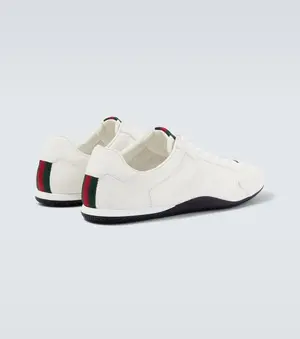 Gucci Leather Shift Sneakers - White