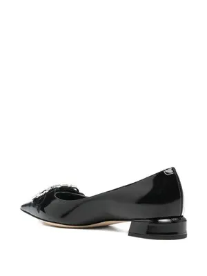 JIMMY CHOO Auria Leather Ballet Flats - Black