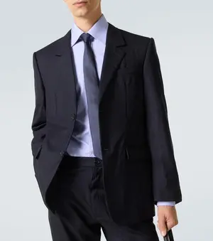 Balenciaga Pinstripe Wool Blazer