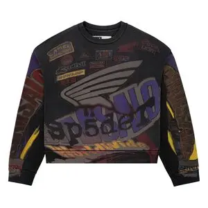 SP5DER Trompe-l’œil Crewneck - Black