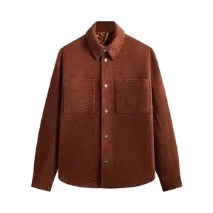 Kith Monogram Suede Apollo Ii Shirt - Brown