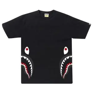 A BATHING APE Side Shark Tee - Black