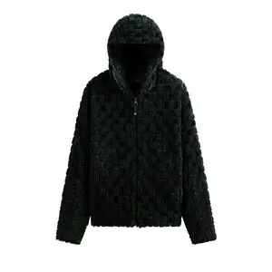 Kith Faux Fur Cropped Hoodie Bomber Jacket