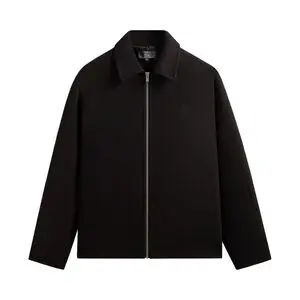 Kith Felted Jersey Lane Coaches Jacket - Black