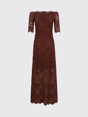 Rabanne Lace Off-the-shoulder Maxi Dress - Brown
