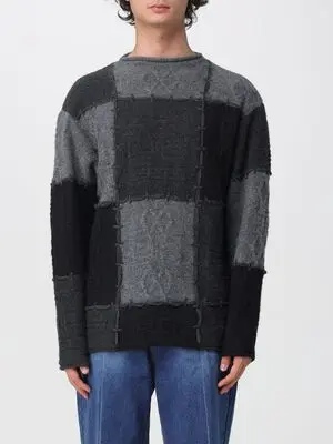 ADER ERROR Patchwork Crew Neck Sweater - Grey