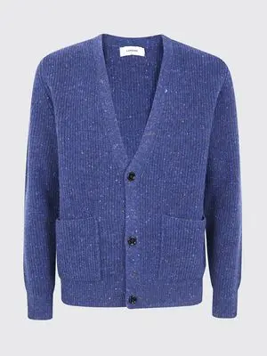 LARDINI Ribbed Cardigan - Blue