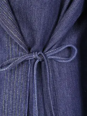 Dries Van Noten Denim Tie Detailed Jacket - Indigo