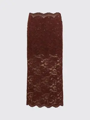 Rabanne Lace Midi Skirt - Brown