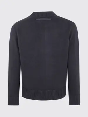 Sacai Zip-up Knit Sweater - Black