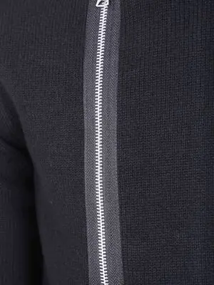 Sacai Zip-up Knit Sweater - Black