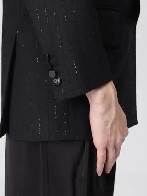 Max Mara Double-breasted Blazer With Metallic Detail