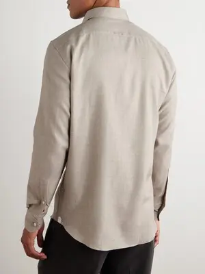 Zegna Cotton And Cashmere-blend Shirt
