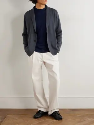 Thom Sweeney Cashmere And Silk-blend Sweater - Blue