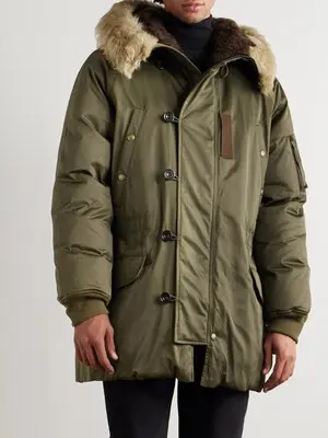 Ralph Lauren Purple Label Shearling-trimmed Shell Down Jacket