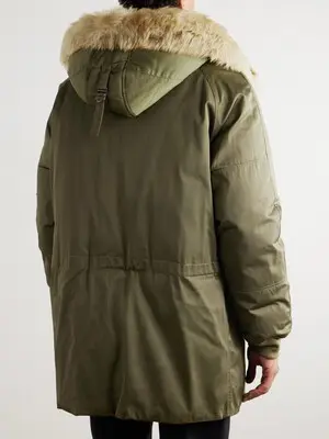 Ralph Lauren Purple Label Shearling-trimmed Shell Down Jacket